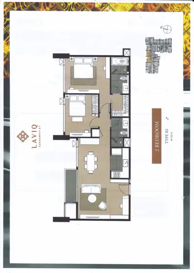 2-BR Condo for rent, ฿85,000/month, Laviq Sukhumvit 57, near BTS Thong ...